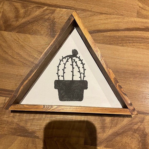 Wall Decor | Cactus Triangle Wall Decor | Poshmark